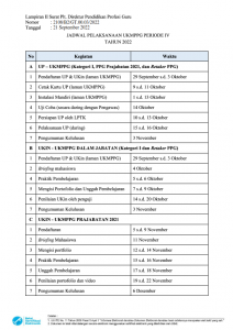 Informasi Persiapan dan Pelaksanaan Uji Kompetensi Mahasiswa PPG (UKMPPG) Periode IV Tahun 2022
